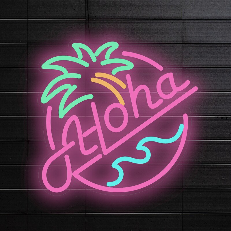Aloha Neon Sign - Etsy