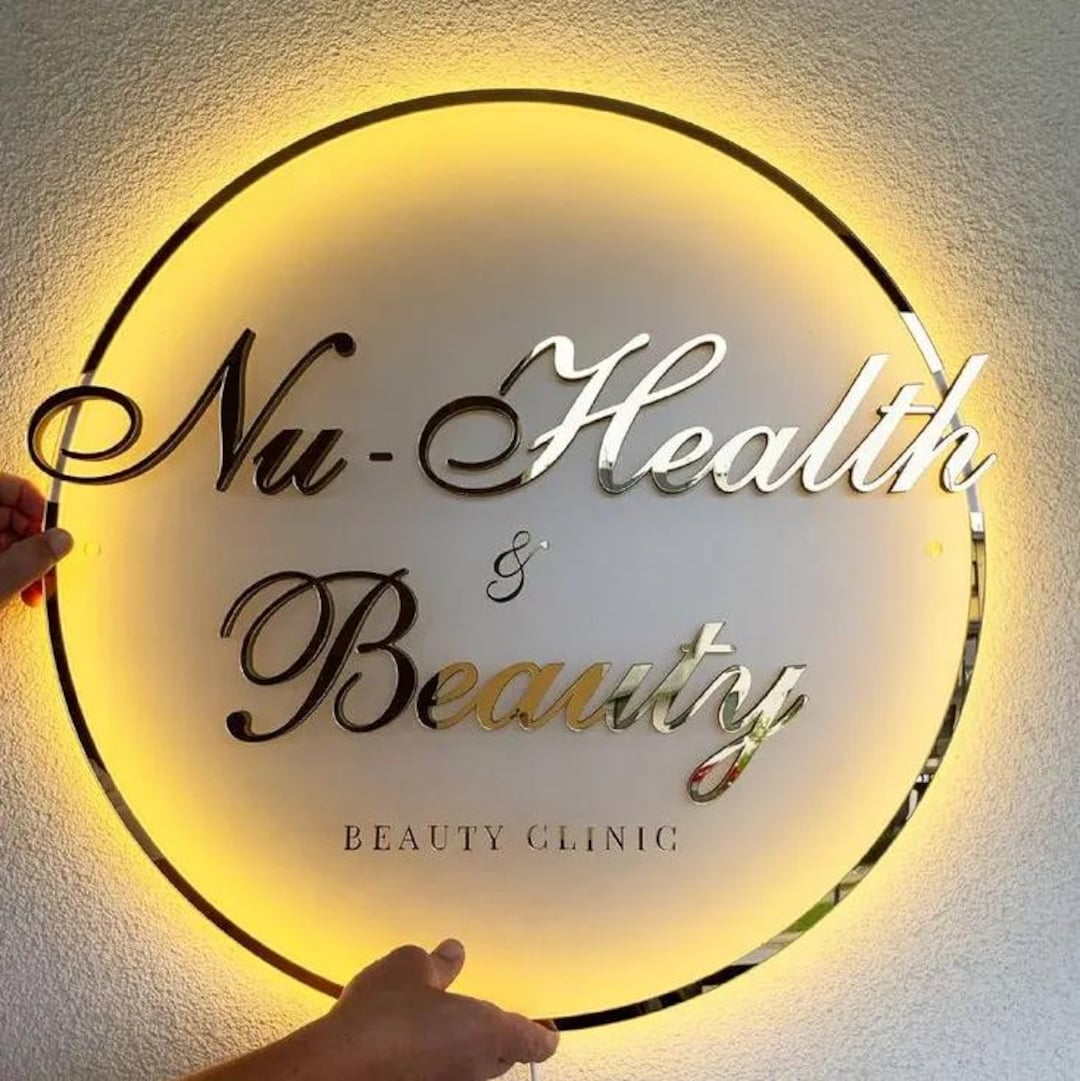 Custom Acrylic Backlit Sign - Personalized LED Light up Sign, Modern ...