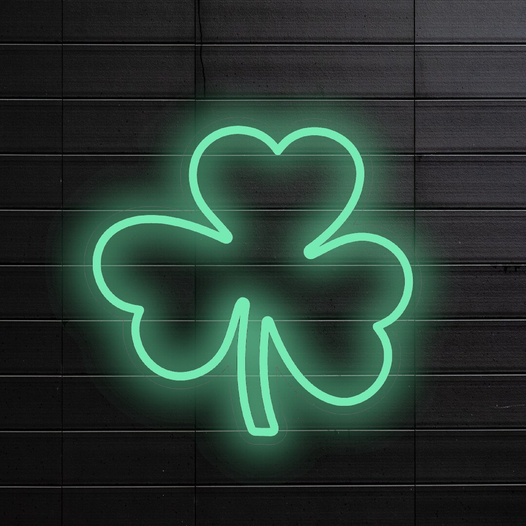 Clover 11x11.5in. Neon Sign Aesthetic Tiktok Room Handmade Home Wall ...