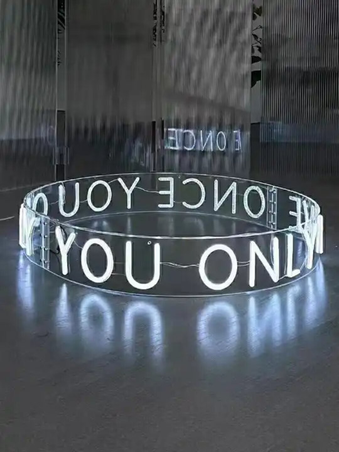 Neon Chandelier: Circular Hanging LED Sign for Stylish Spaces - Modern ...