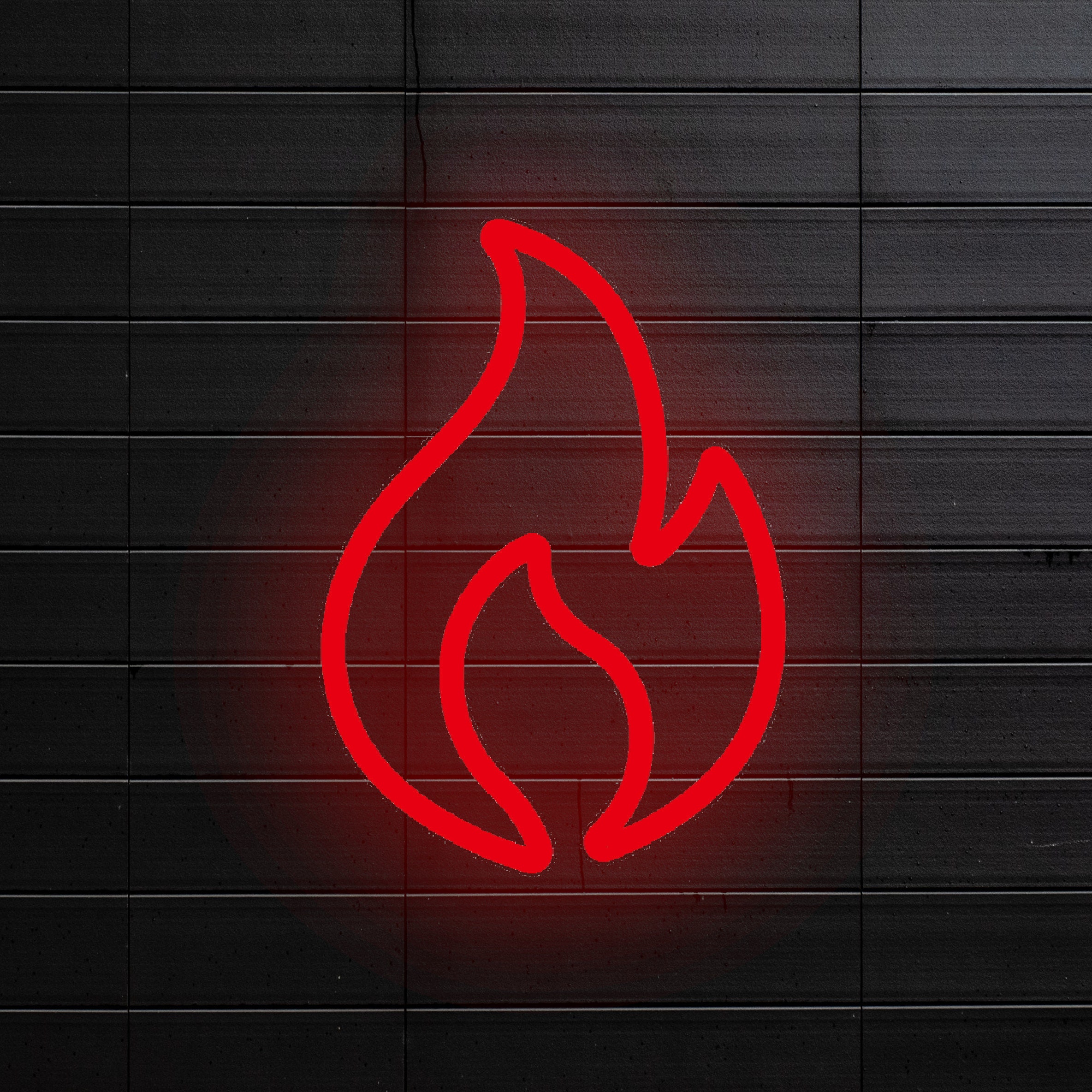Fire Lit Flame 11x8in. Neon Sign Aesthetic Tiktok Room Handmade Home ...