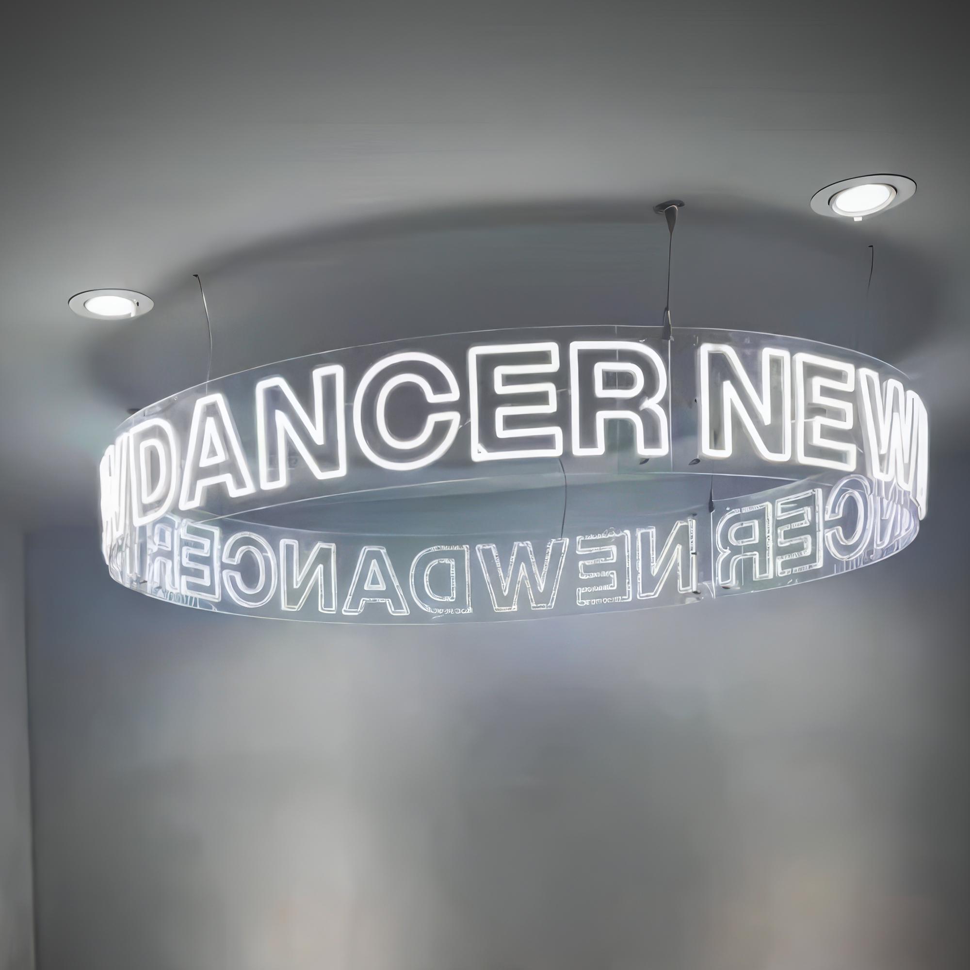 LED Neon Chandelier Modern Ceiling Light for Trade Show Booths Exhibit ...