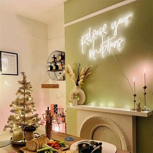 Custom Neon LED Sign Glowing Wall Light up Decor Bright Home Business ...
