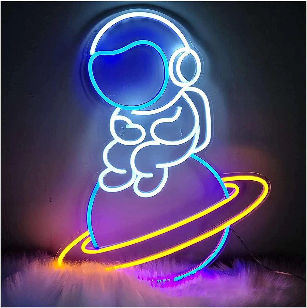 Astronaut Neon LED Sign Space Theme Light Unique Wedding Decor Cosmic ...