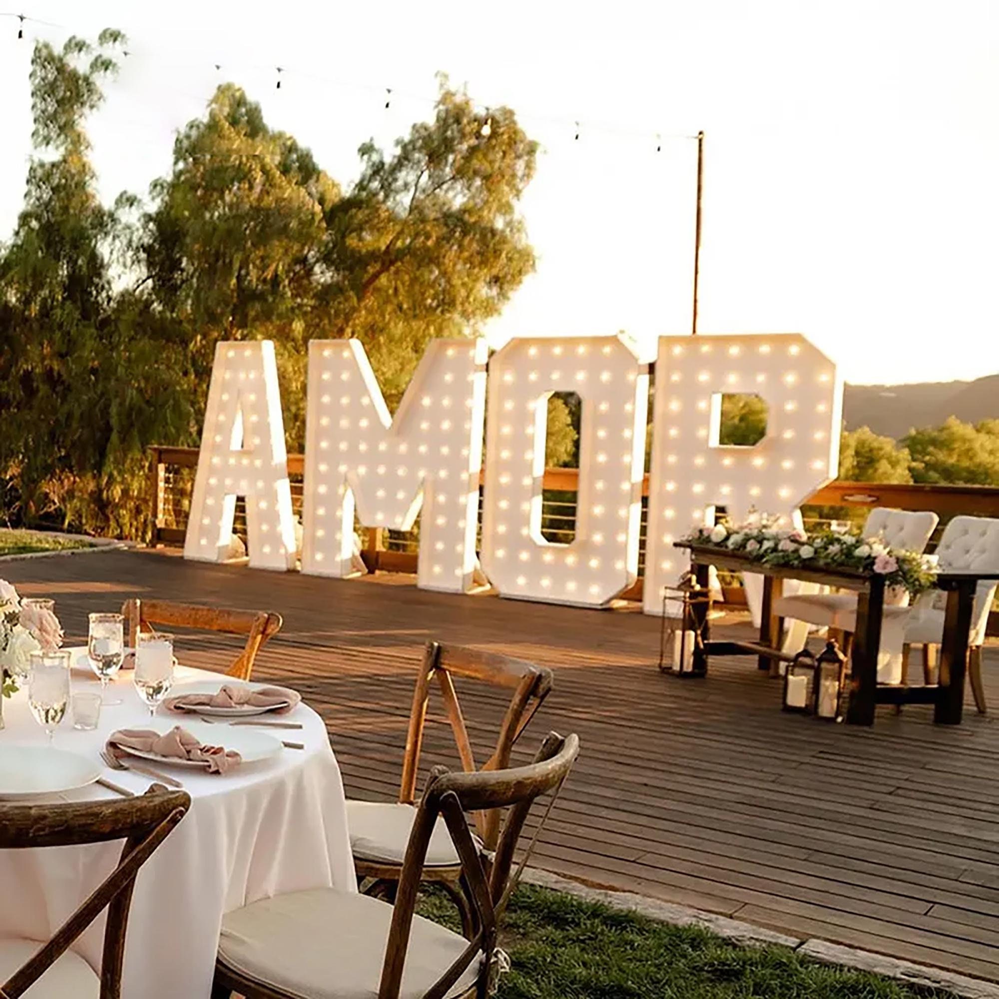 Custom Marquee Letter LED Sign Wedding Elegant Event Decor Gorgeous ...