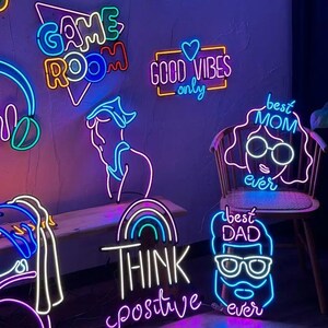 Custom LED Light Signs - Personalized LED Wall Decor Unique Light up ...