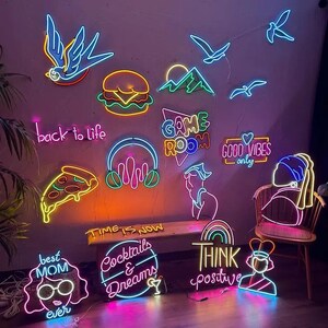 Custom LED Light Signs - Personalized LED Wall Decor Unique Light up ...
