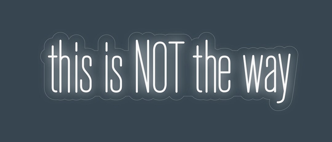 This is Not the Way 36x11 In. Neon Sign Aesthetic Tiktok Room Handmade ...
