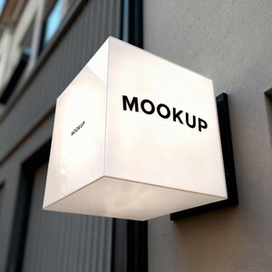 LED Cube Light Box Sign for Boutique Retail Stores Custom Wall Signage ...