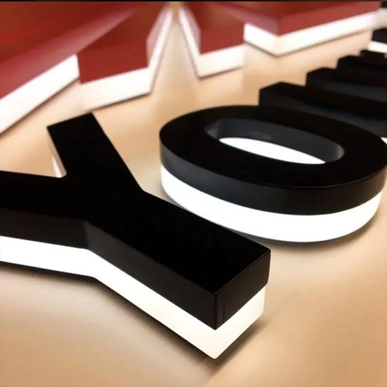 Backlit Channel Letter Sign - Custom Illuminated Business Logo - Eye ...