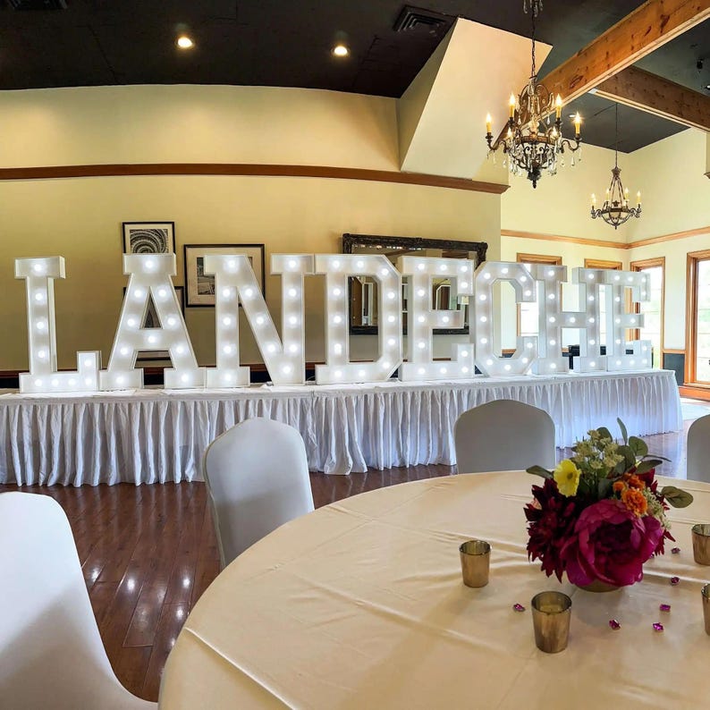Custom Marquee Letter Sign – Light up LED Letters for Event Name ...