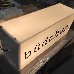LED Cube Light Box Sign for Boutique Retail Stores Custom Wall Signage ...