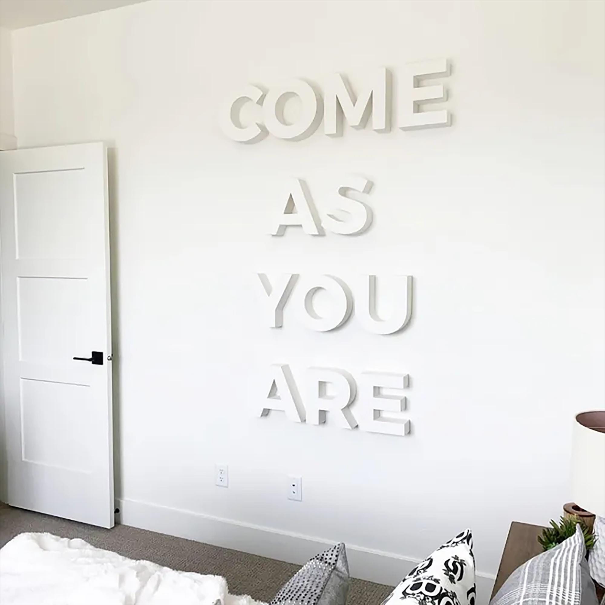 Metal 3D Letter Sign Modern Wall Decor Unique Personalized Name Display ...
