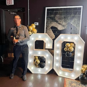 Marquee Number Sign Custom Light up Number Unique Design Personalize ...