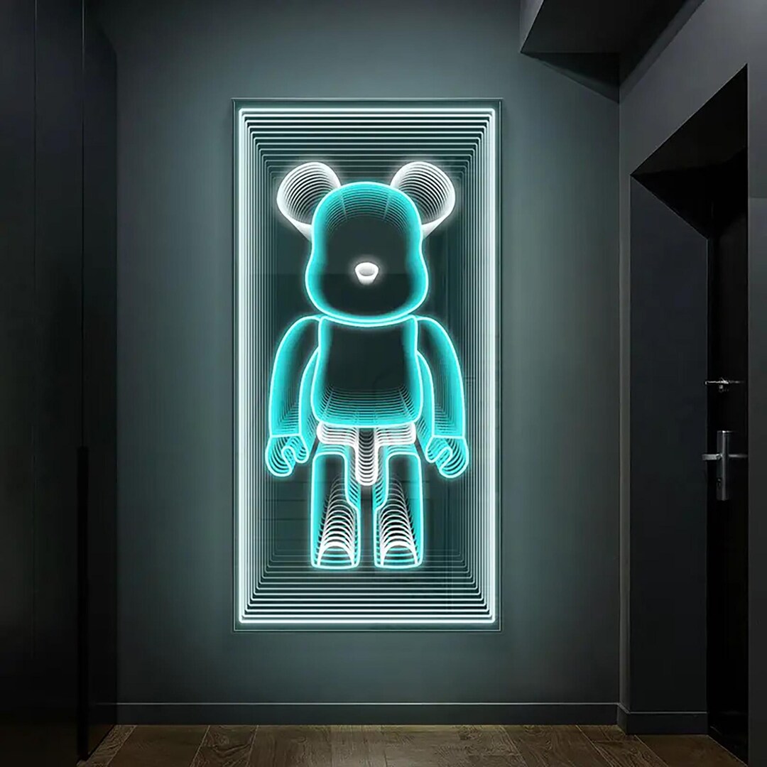 Custom LED Infinity Mirror Sign Light up Wall Art Modern Home Decor ...