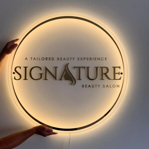 Custom Acrylic Backlit Signs for Retail Business - Personalized LED ...