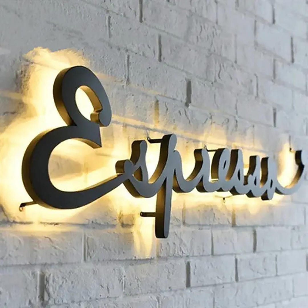 Personalized Backlit Channel Letter Sign - Bright LED Business Logo ...