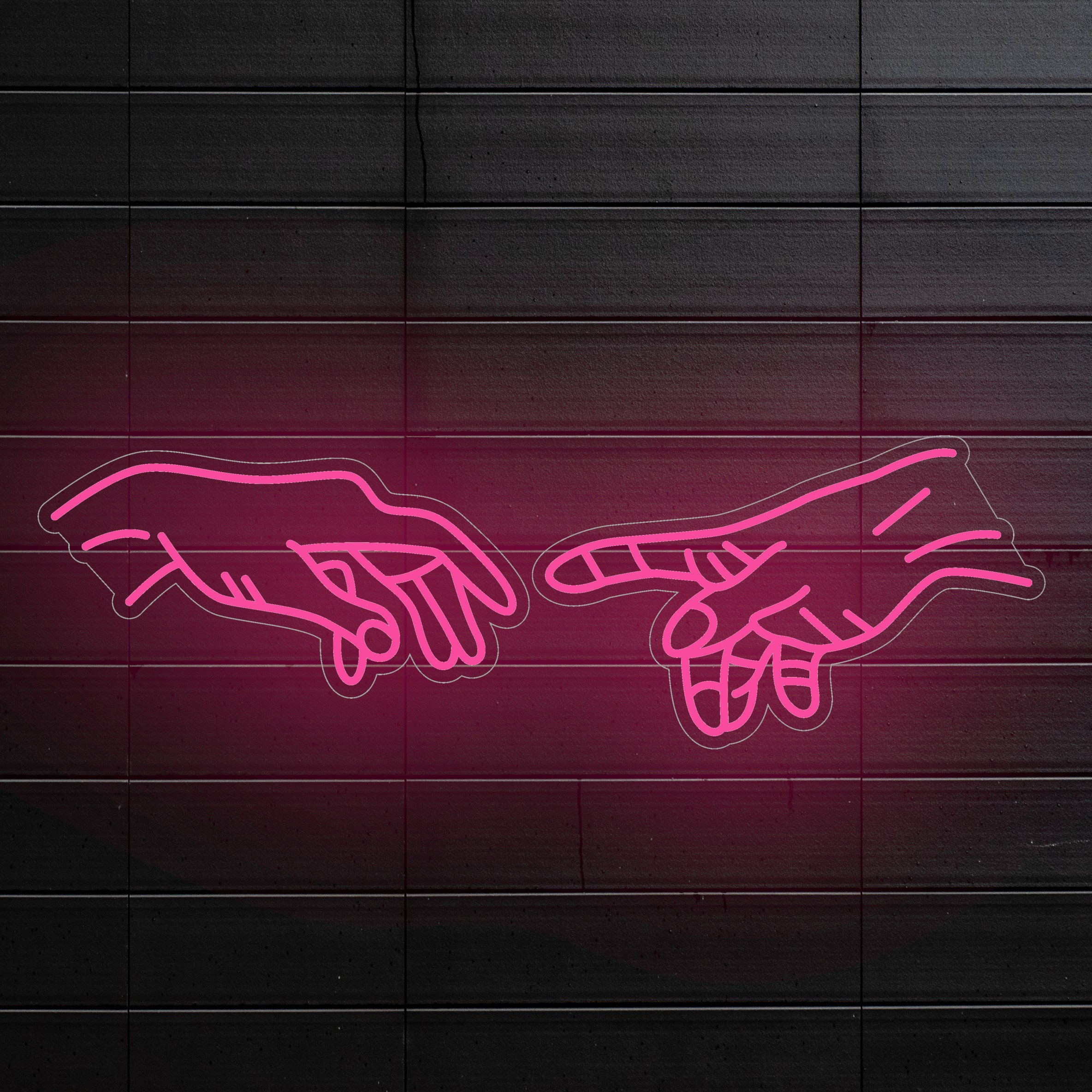 Creation of Adam Hands 4.5x14in. Neon Sign Aesthetic Tiktok Room ...