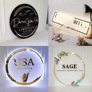 Custom Acrylic Backlit Signs for Retail Stores - Personalized LED ...