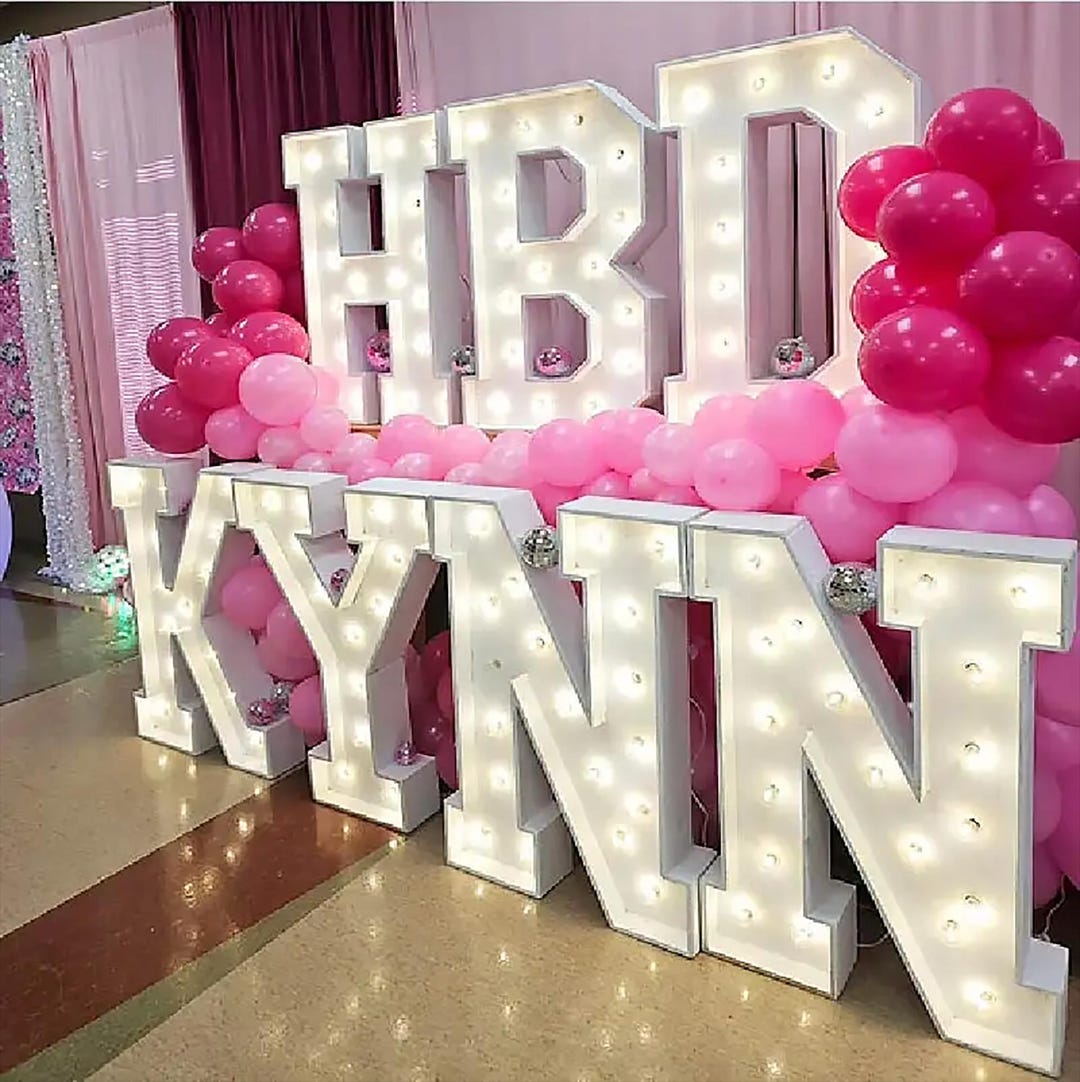 LED Marquee Number Sign Custom Light up Number Unique Design ...