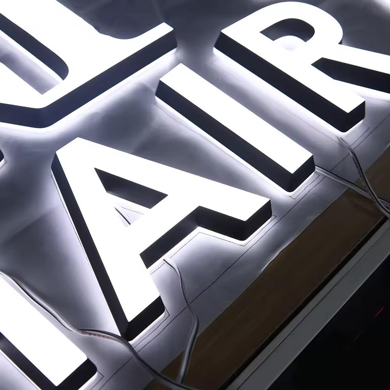 Front Lit White Acrylic Channel Letter Sign - Custom LED Illuminated ...
