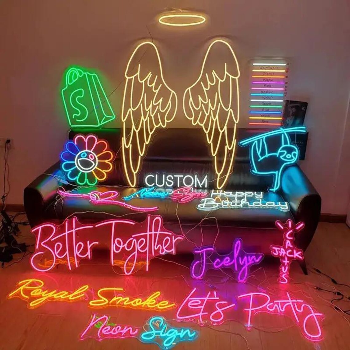Custom LED Light Signs - Personalized LED Wall Decor Unique Light up ...