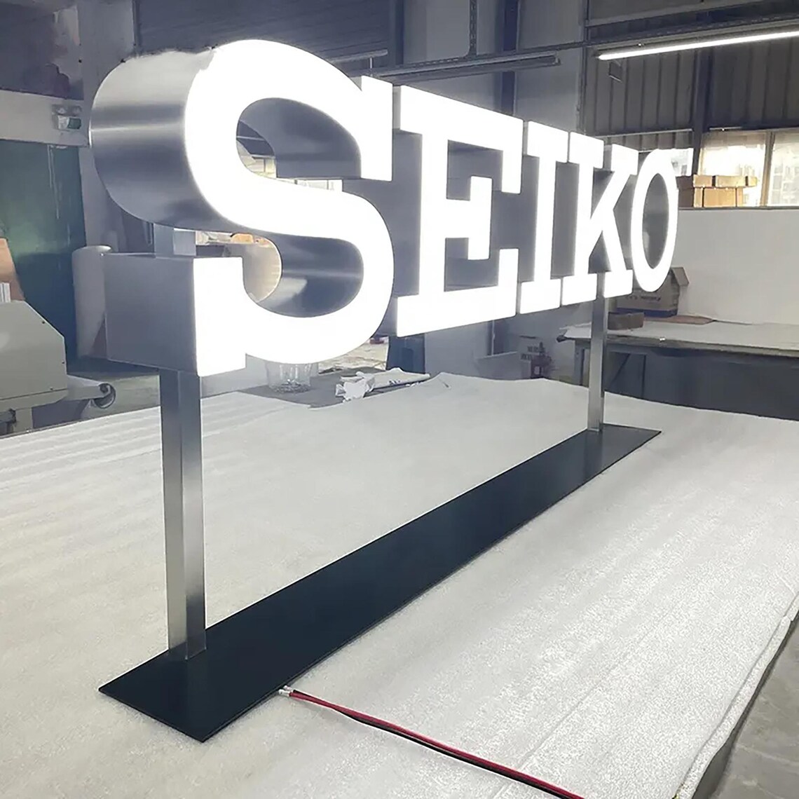 Custom Tabletop LED Channel Letter Sign - Freestanding Illuminated ...
