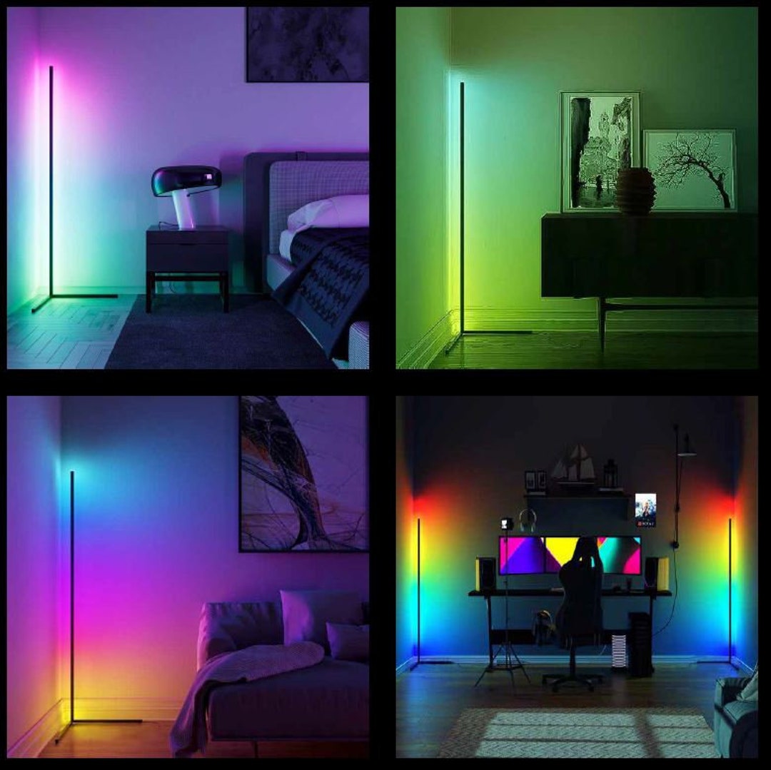 Multi-color RGB Floor Lamp Aesthetic Tiktok Room Flashing Chasing ...