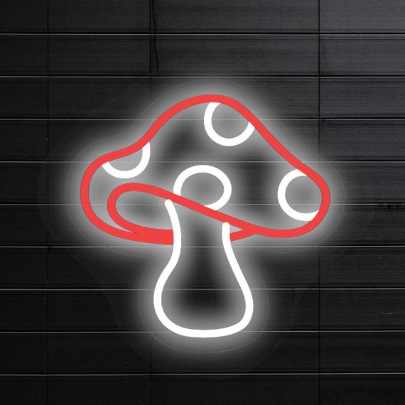 Mushroom Shrooms 13.5x13.5in. Neon Sign Aesthetic Tiktok Room - Etsy