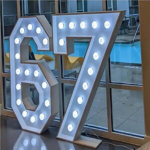 Custom LED Marquee Number Sign Light up Number Unique Design ...