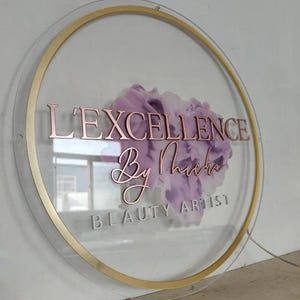 Custom Acrylic Backlit Sign - Personalized LED Light up Sign, Modern ...