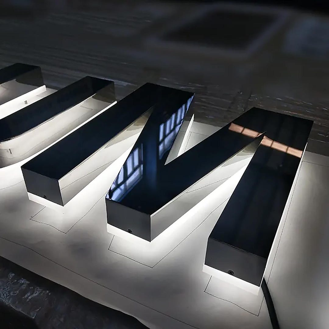 Backlit Channel Letter Sign - Personalized Illuminated Logo - Bright ...