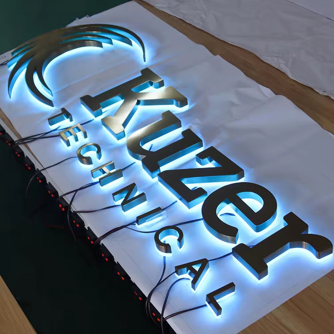 Custom RGB LED Backlit Channel Letter Unique Wall Art Bright Decor ...