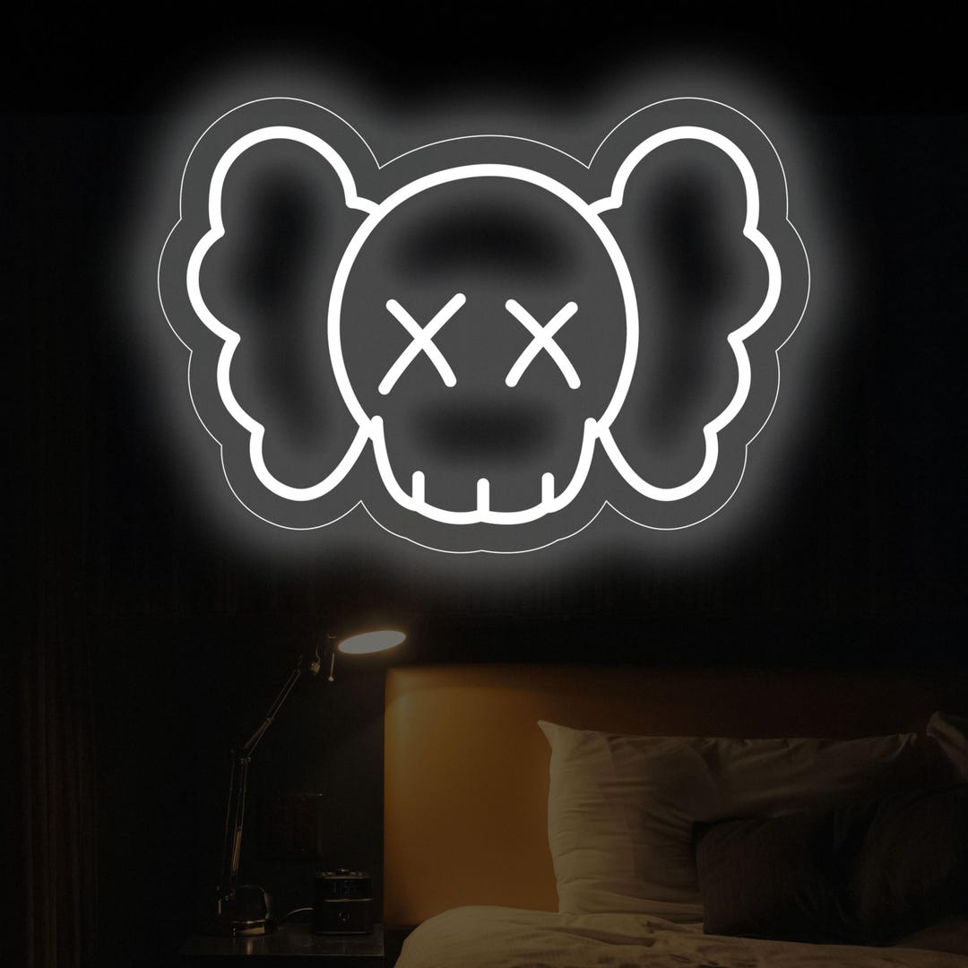 Kaws LED Sign Custom Light up Wall Art Modern Neon Decor Unique Art ...
