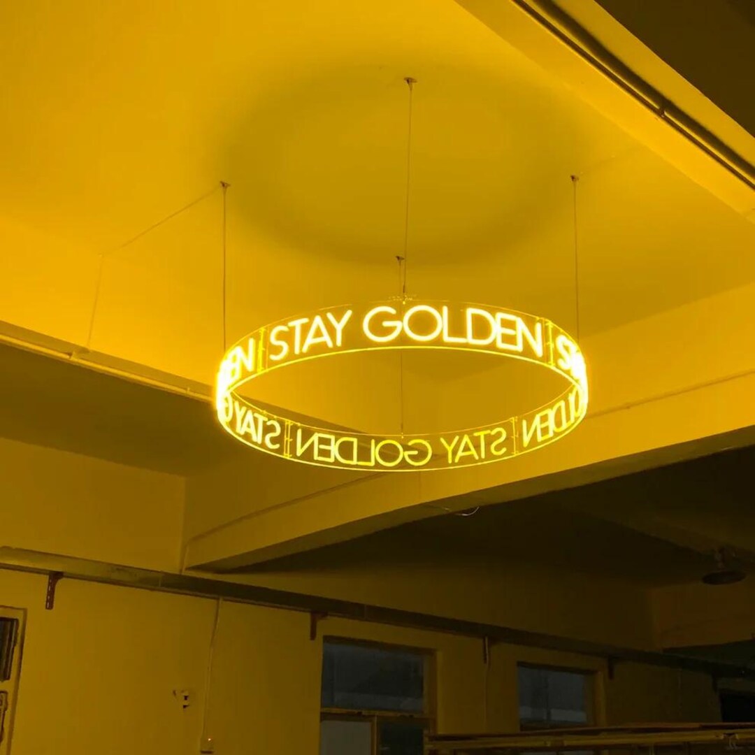LED Neon Chandelier Modern Glow Ring Light for Retail Store Displays ...