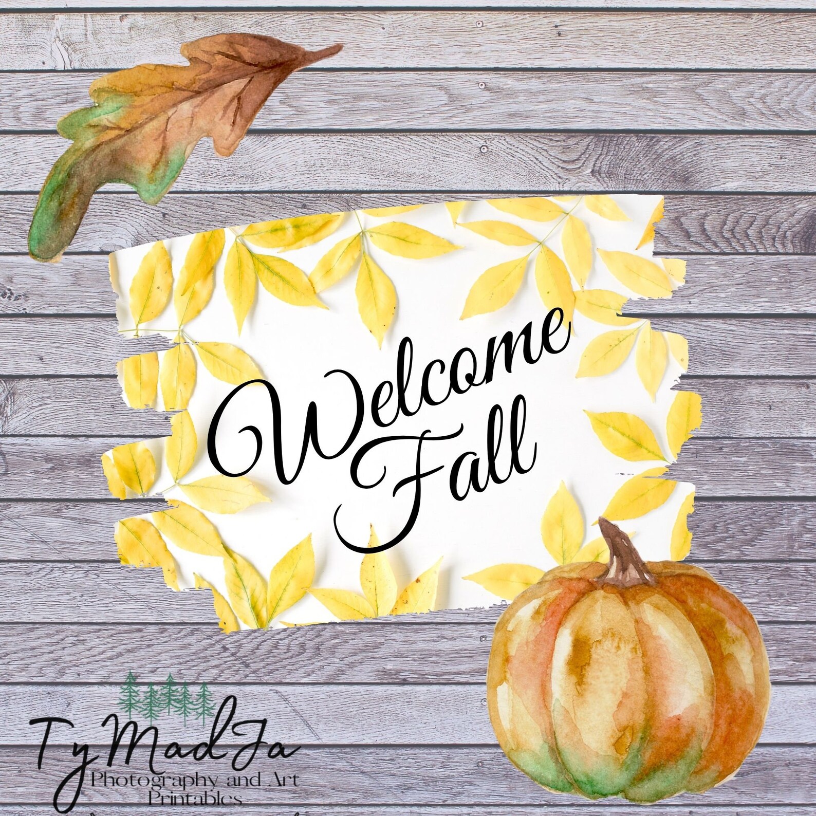 Welcome Fall, Wall Décor, Art, Instant Download Printable, Autumn, - Etsy