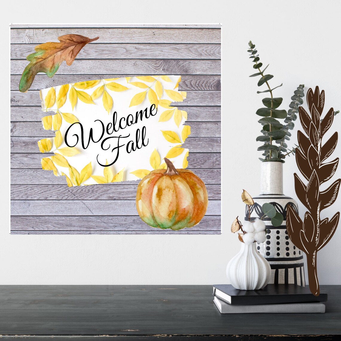Welcome Fall, Wall Décor, Art, Instant Download Printable, Autumn, - Etsy