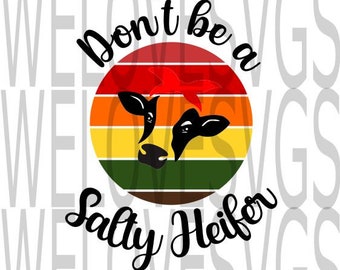 Salty Heifer Png | Etsy