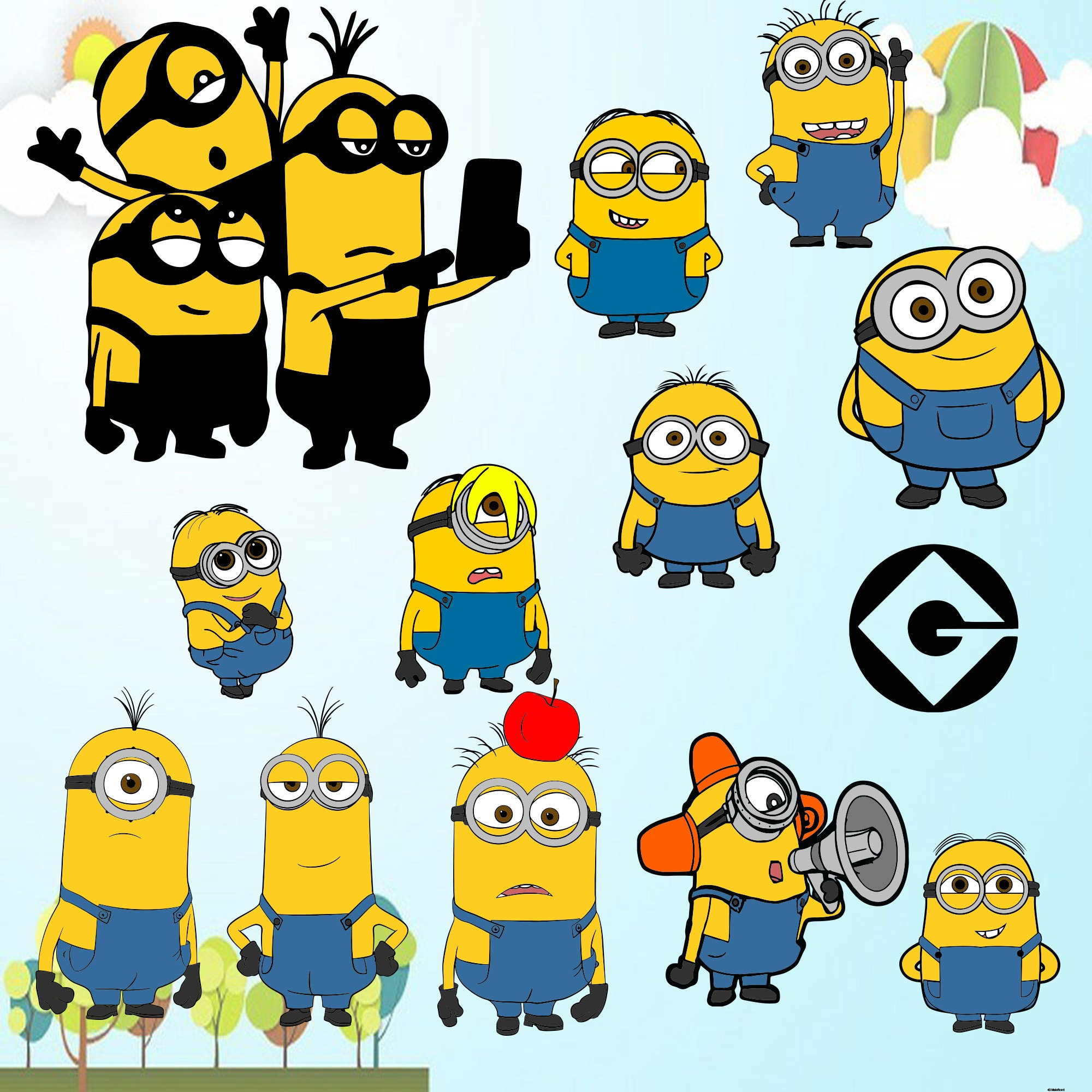 Minions Svg Minions Cut File Minions Dxf Clipart Vector Printable