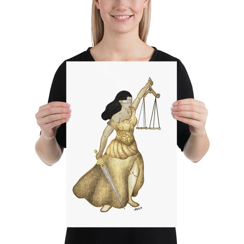 Lady Justice Poster – Feminine Legal Art Print | Law School Gift ...