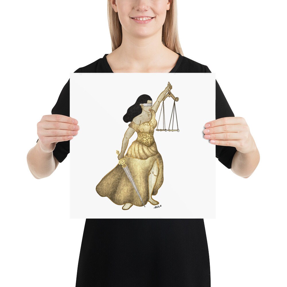 Lady Justice Poster – Feminine Legal Art Print | Law School Gift ...