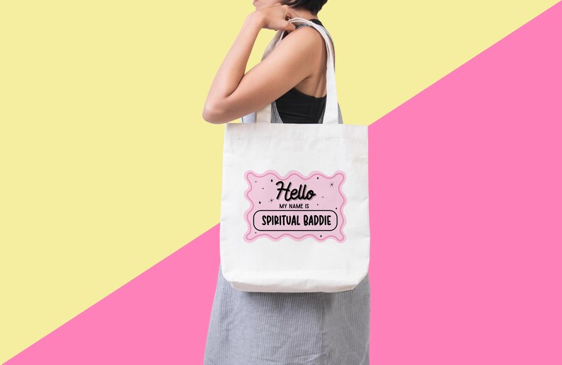 Spiritual Baddie Name Tag SVG PNG: Self-care Clipart (digital Download ...