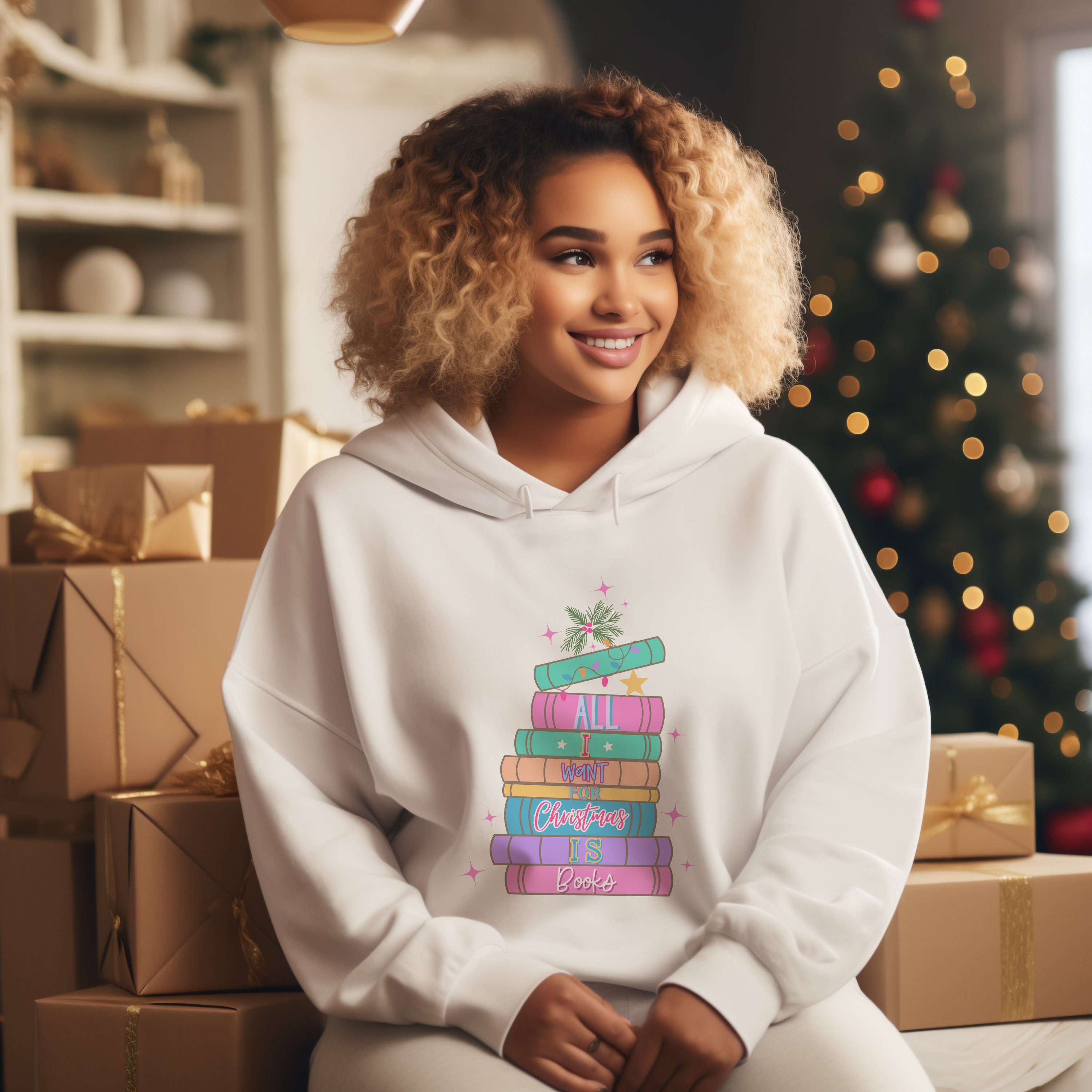Christmas Book Lover SVG: All I Want for Christmas is Books (digital ...