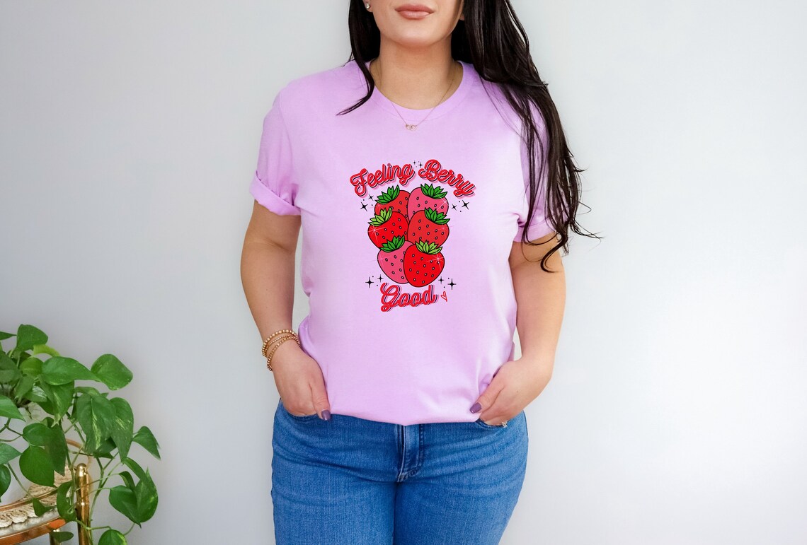 Feeling Berry Good Strawberry PNG SVG, Sublimation Design (digital ...