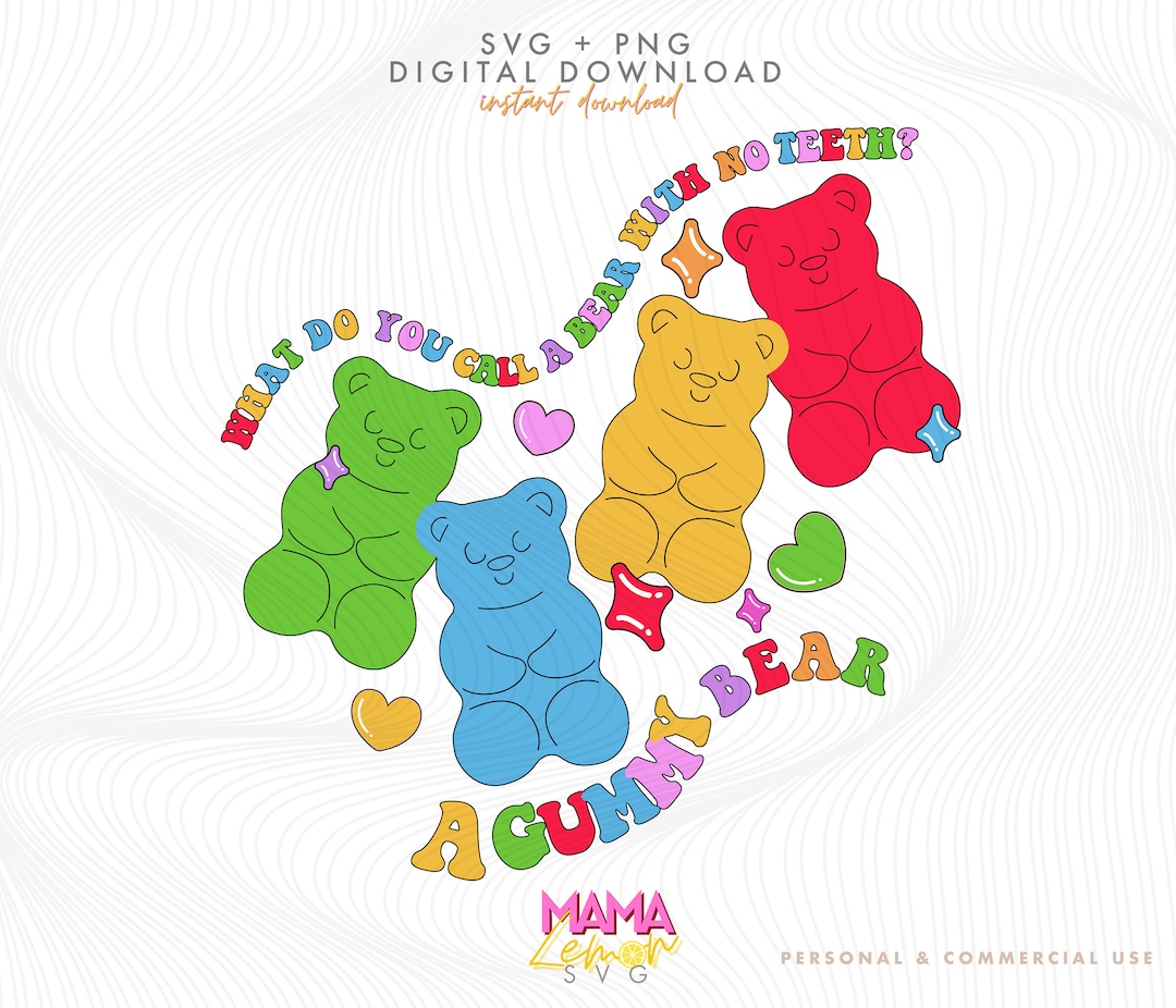 Gummy Bear SVG, Bear Sublimation, Candy-inspired Art, Gummy Bear, Candy ...