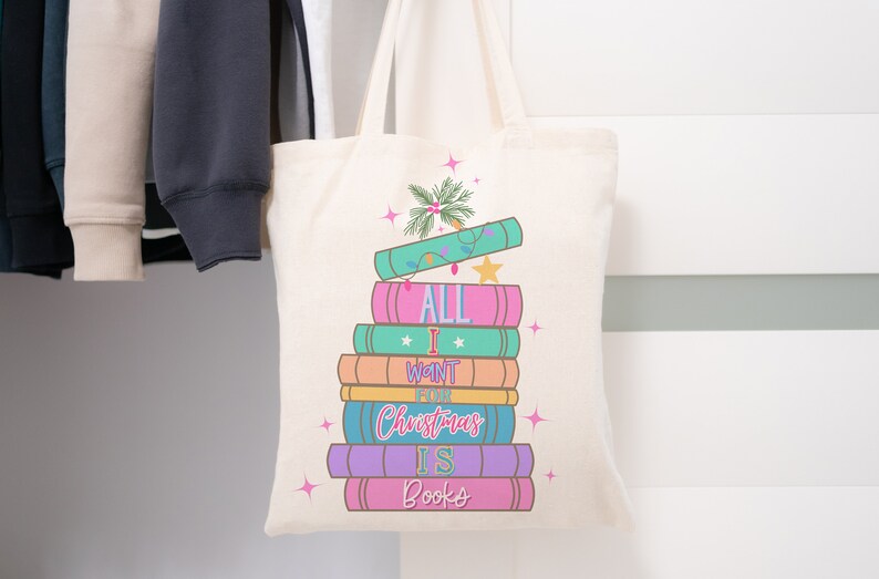 Christmas Book Lover SVG: All I Want for Christmas is Books (digital ...