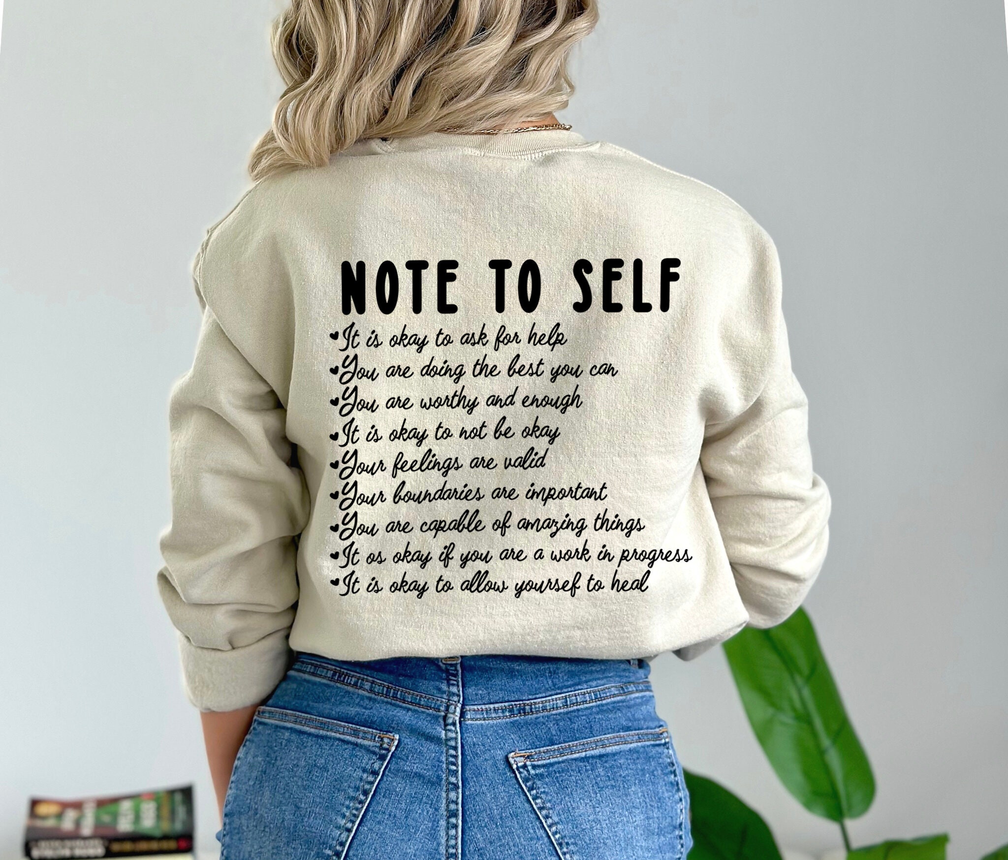 Note to Self SVG, Mental Health Reminders SVG, Love Yourself Svg, Its ...