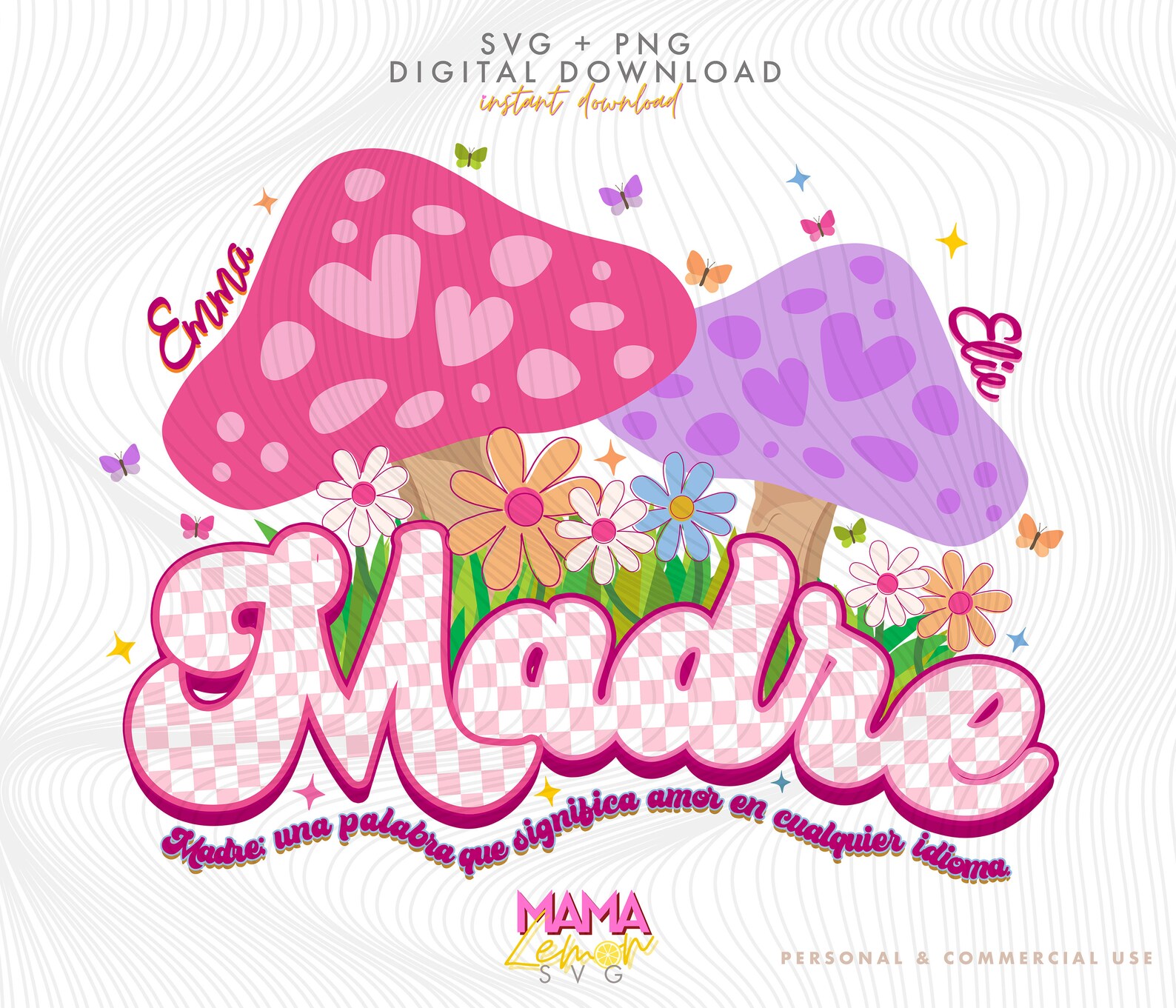 Mothers Day Svg, Personalized Madre Sublimation, Madre Svg, Madre ...