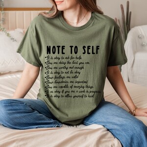 Note to Self SVG, Mental Health Reminders SVG, Love Yourself Svg, Its ...