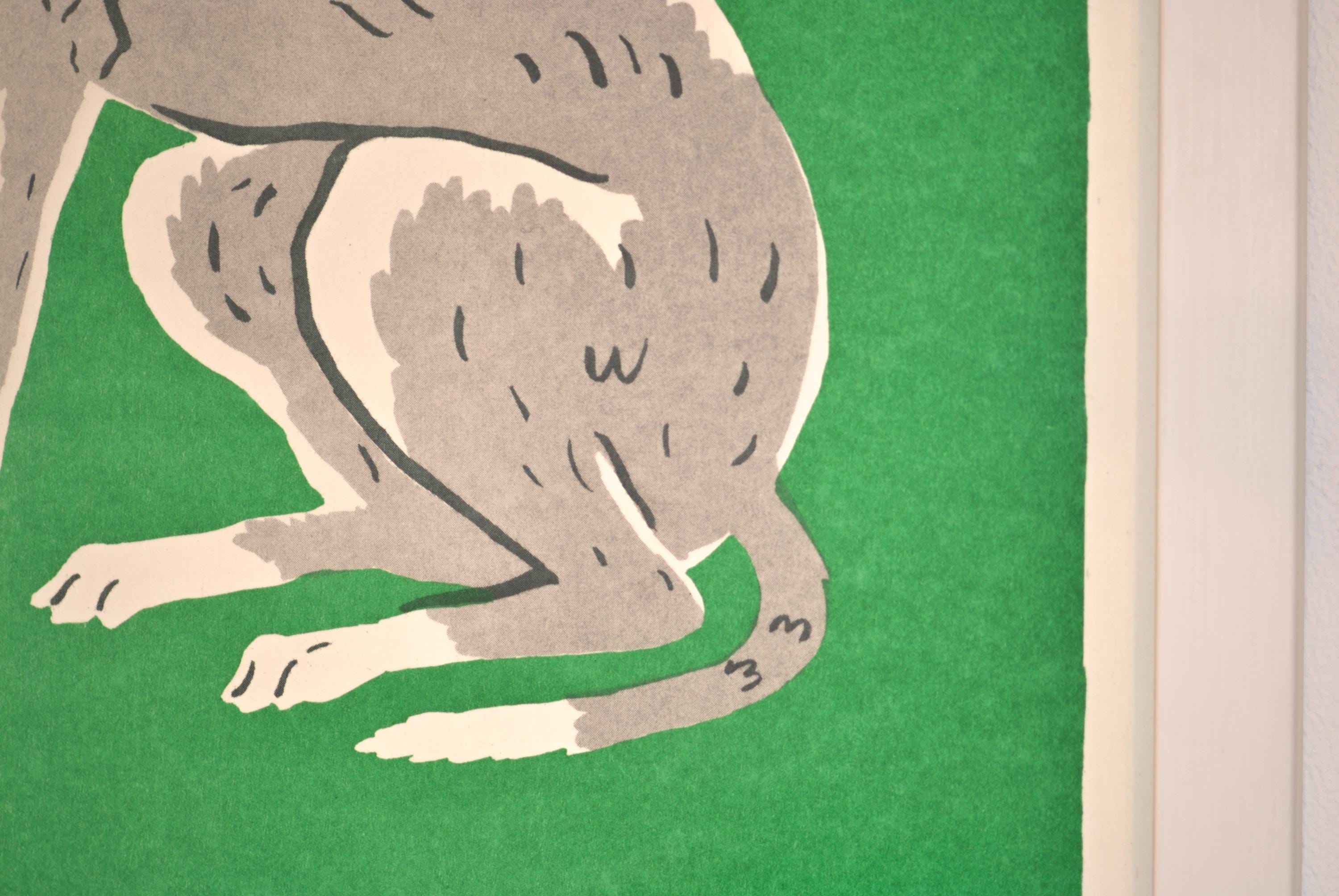 Whippet Riso Print: Stylish Greyhound Art, Emerald Green A3 - Etsy